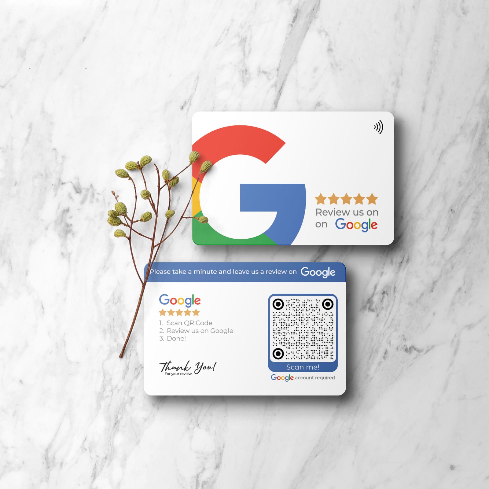Googe Review card with NFC and QR code | Google Review Stand