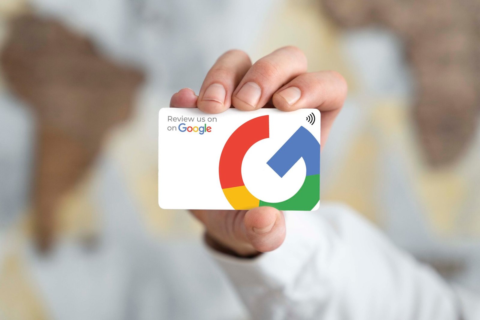 Google Review Business Card with Google Review NFC and QR Code ...