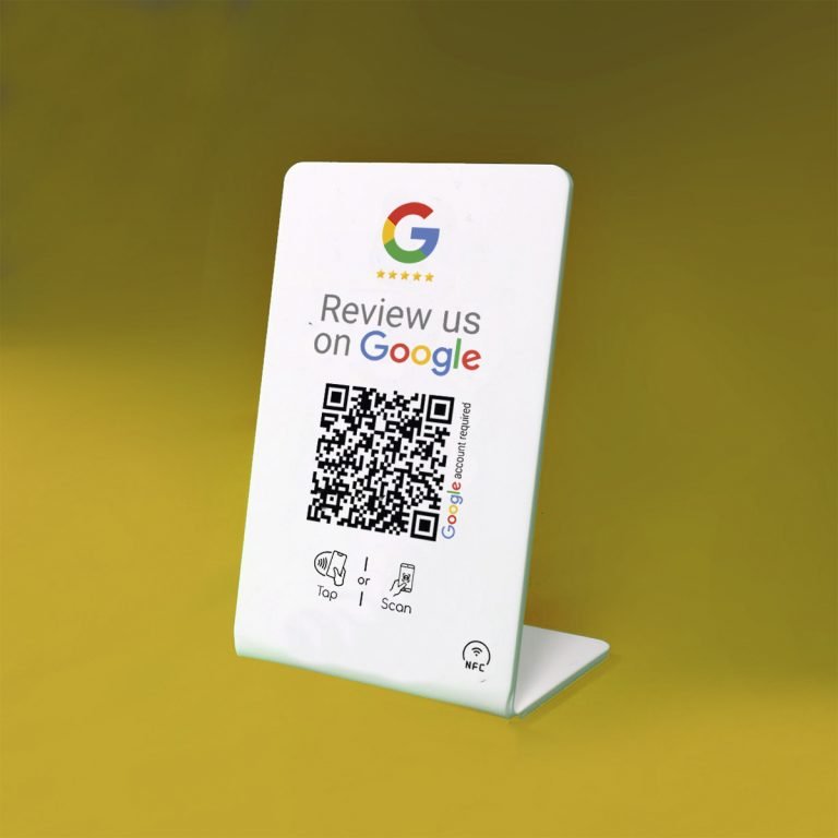 Review on Google NFC Stand / Display with QR code - Virtual Card