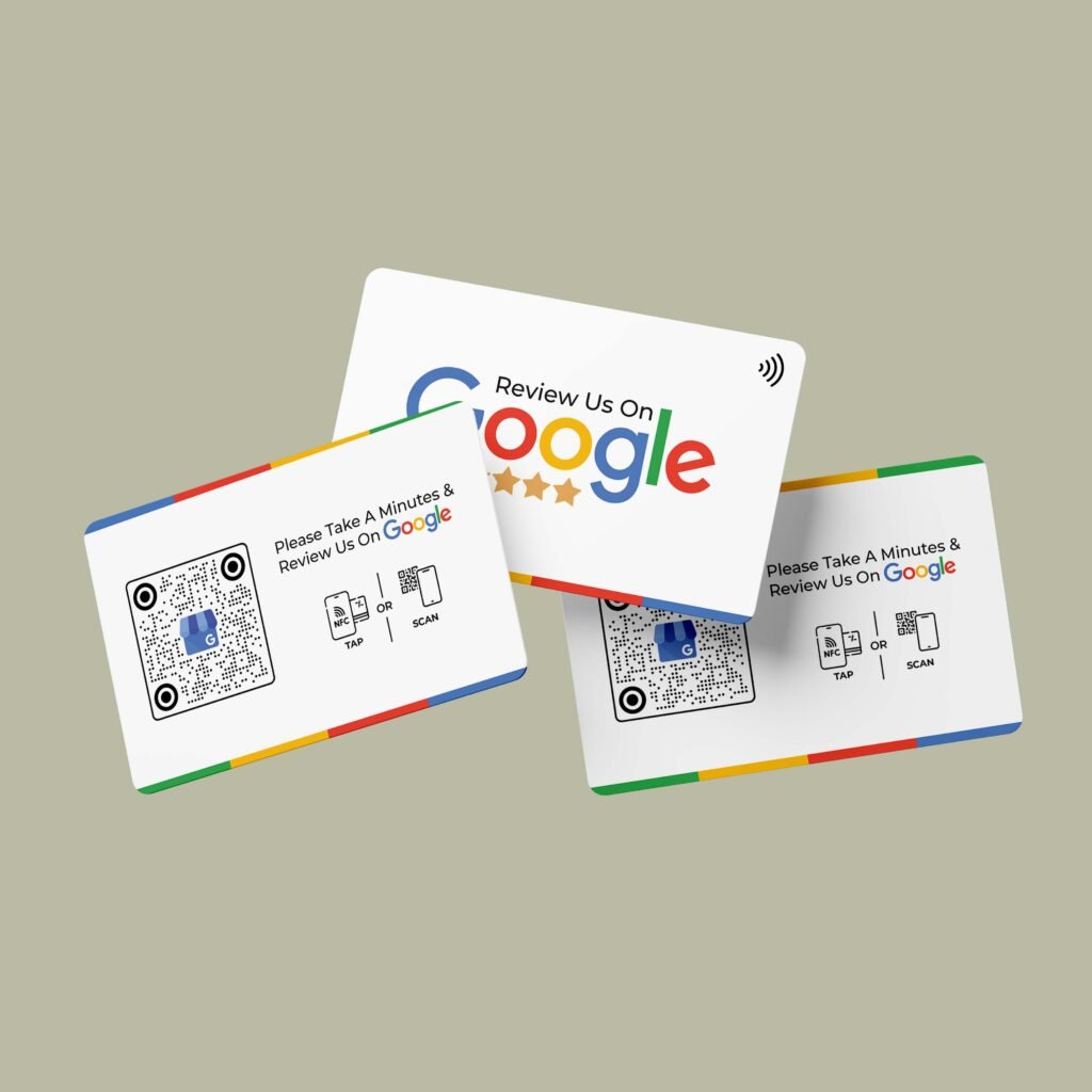 Googe Review card with NFC and QR code | Google Review Stand